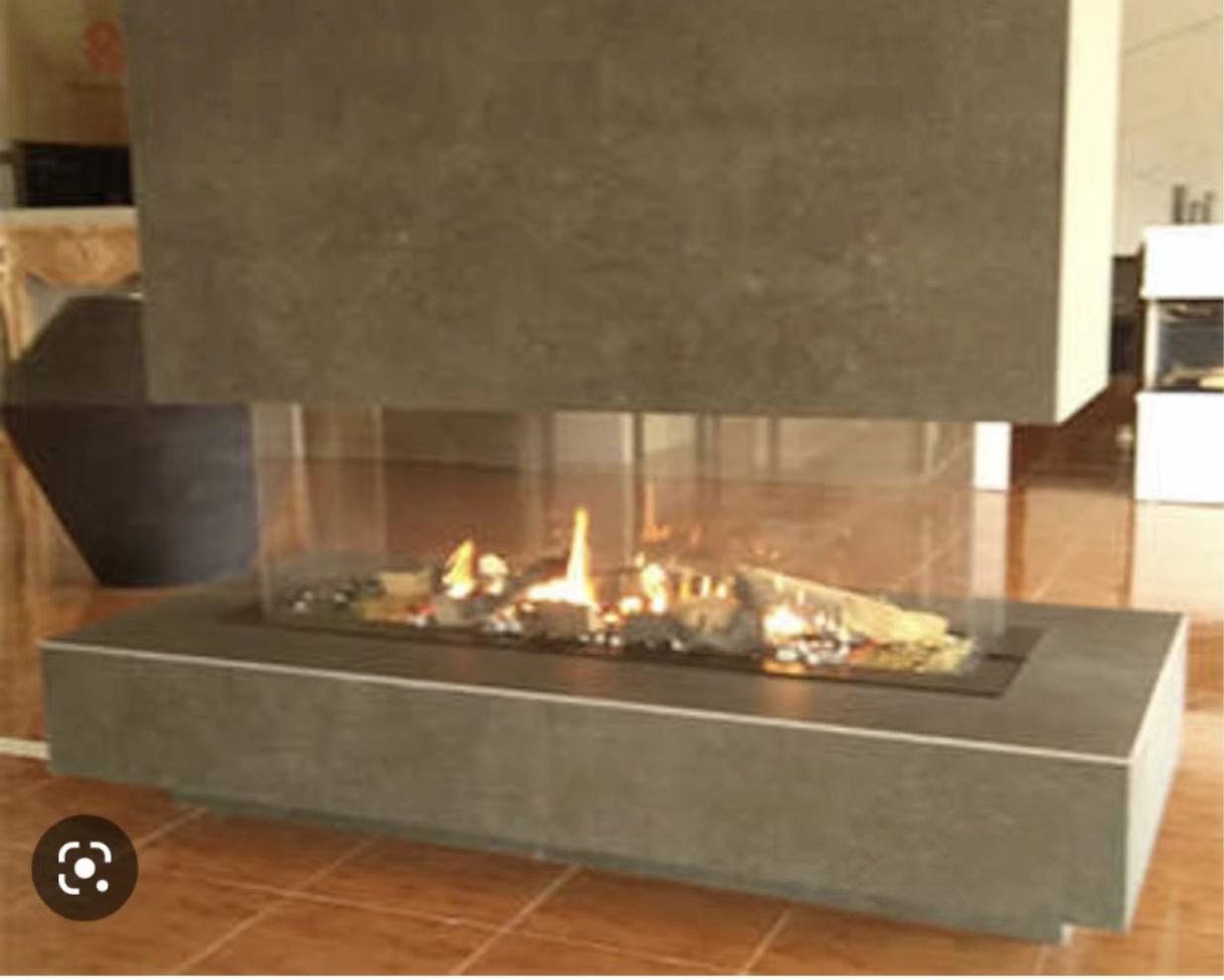 30/40/50/60/70/80/90/100 inch 4 sides Glass view fire Indoor vented ...
